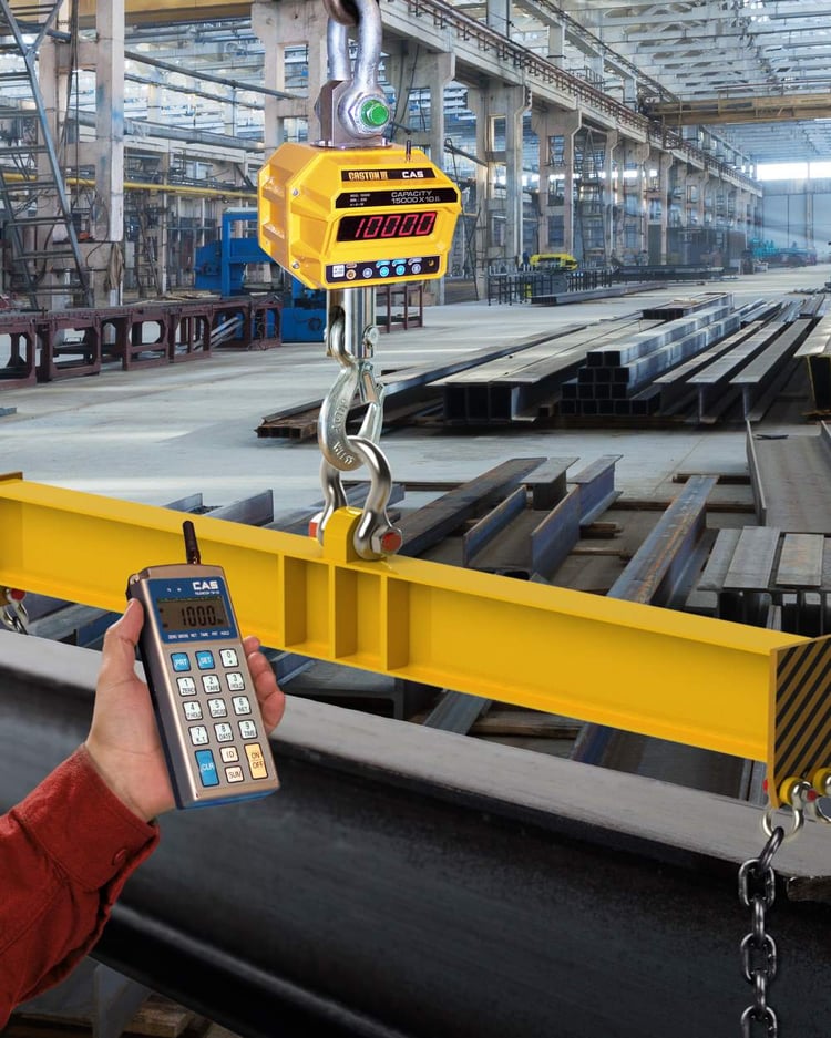 WIRELESS CRANE SCALE WEIGHS I-BEAMS FROM A SAFE DISTANCE